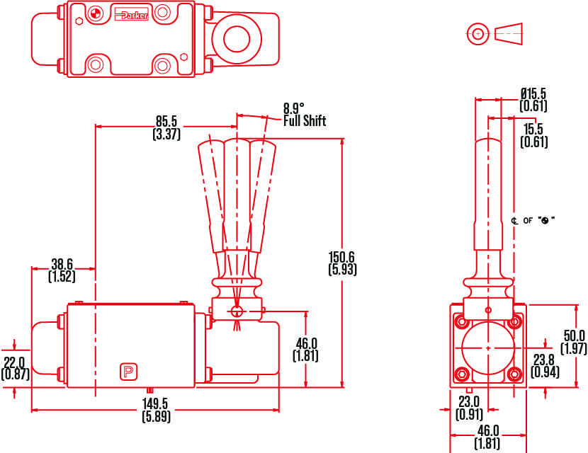 Parker D1VL Lever Operated Cetop 3 | HWL GROUP