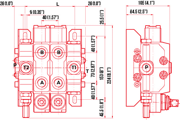 Dinoil DNC65 Sectional Control Valve | HWL GROUP