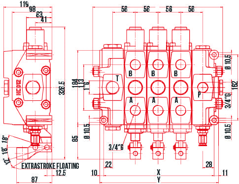 Hydrocontrol HC-D12 Sectional Control Valve | HWL GROUP