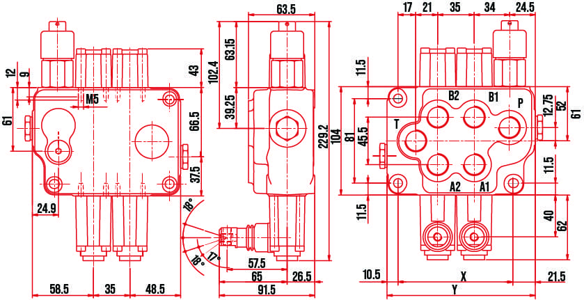 Hydrocontrol HC-M50 Monoblock Control Valve | HWL GROUP